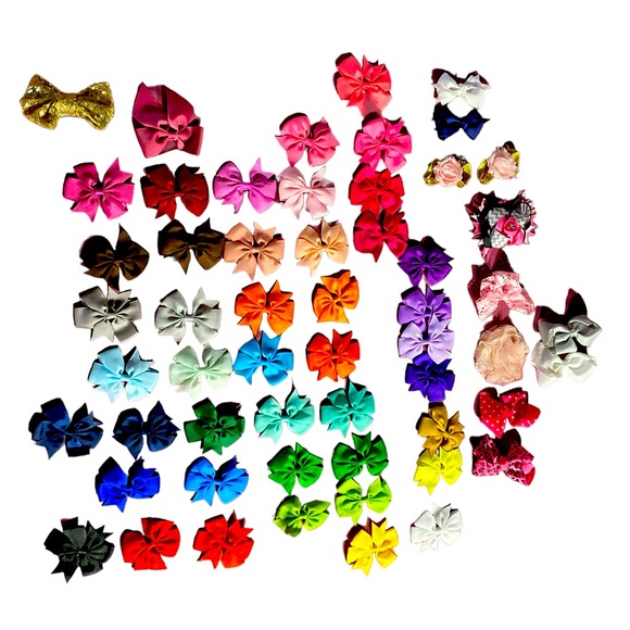 Accessories | 57pc Lot Of 3inch Bows | Poshmark